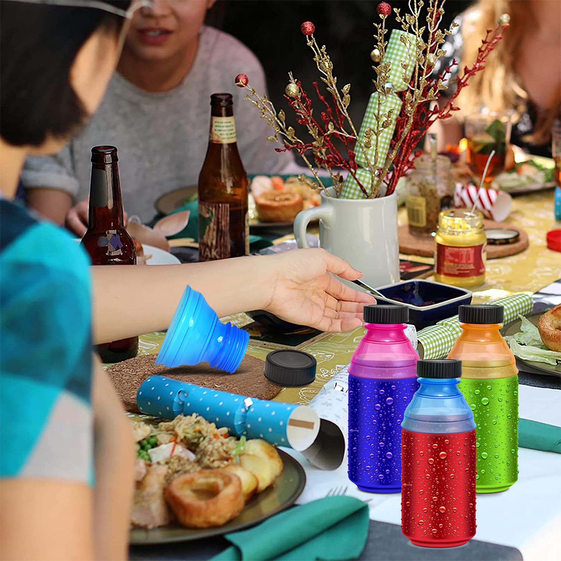 CoguZed 12 Packs Soda Can Lids and Covers - Spill-proof Soda Can Lid for Beer, Juice, Energy Drinks - BPA-free Reusable Can Lids Soda Accessories for Picnic and Beach Parties