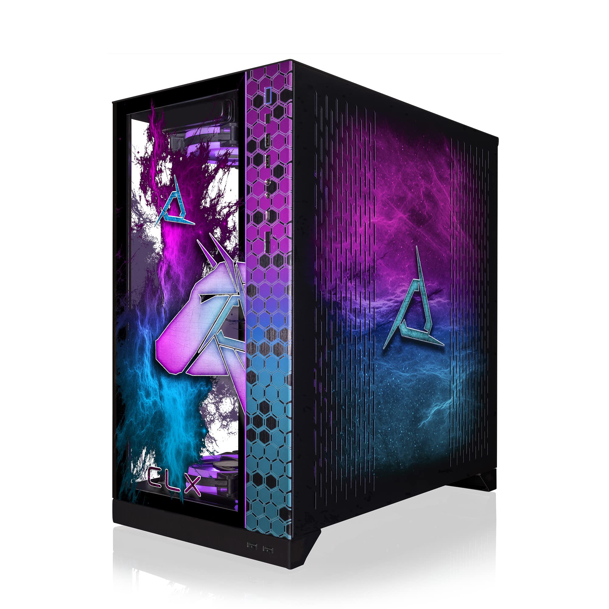 CLX HATHOR Dual Gaming/Streaming PC - PC1: Intel Core i9 13900KF 3.0GHz, GeForce RTX 4090, 1TB SSD, 6TB HD, 64GB DDR5 RGB Memory, PC2: Intel NUC 12 i7 Compute Element