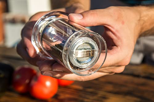 Cole & Mason H83001P Solo Clear Pepper Mill, Precision+, Acrylic, 114 mm, Single, Includes 1 x Pepper Grinder