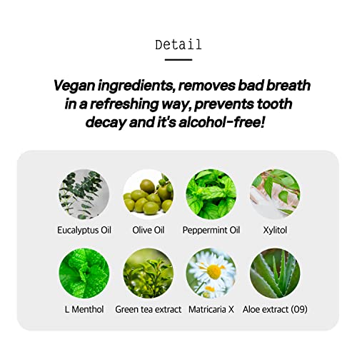 SODOWE. Vegan Oil-Pulling MOUTHWASH, 9.46 fl oz, Colorless and Odorless, Non-Alcohol Oral Rinse