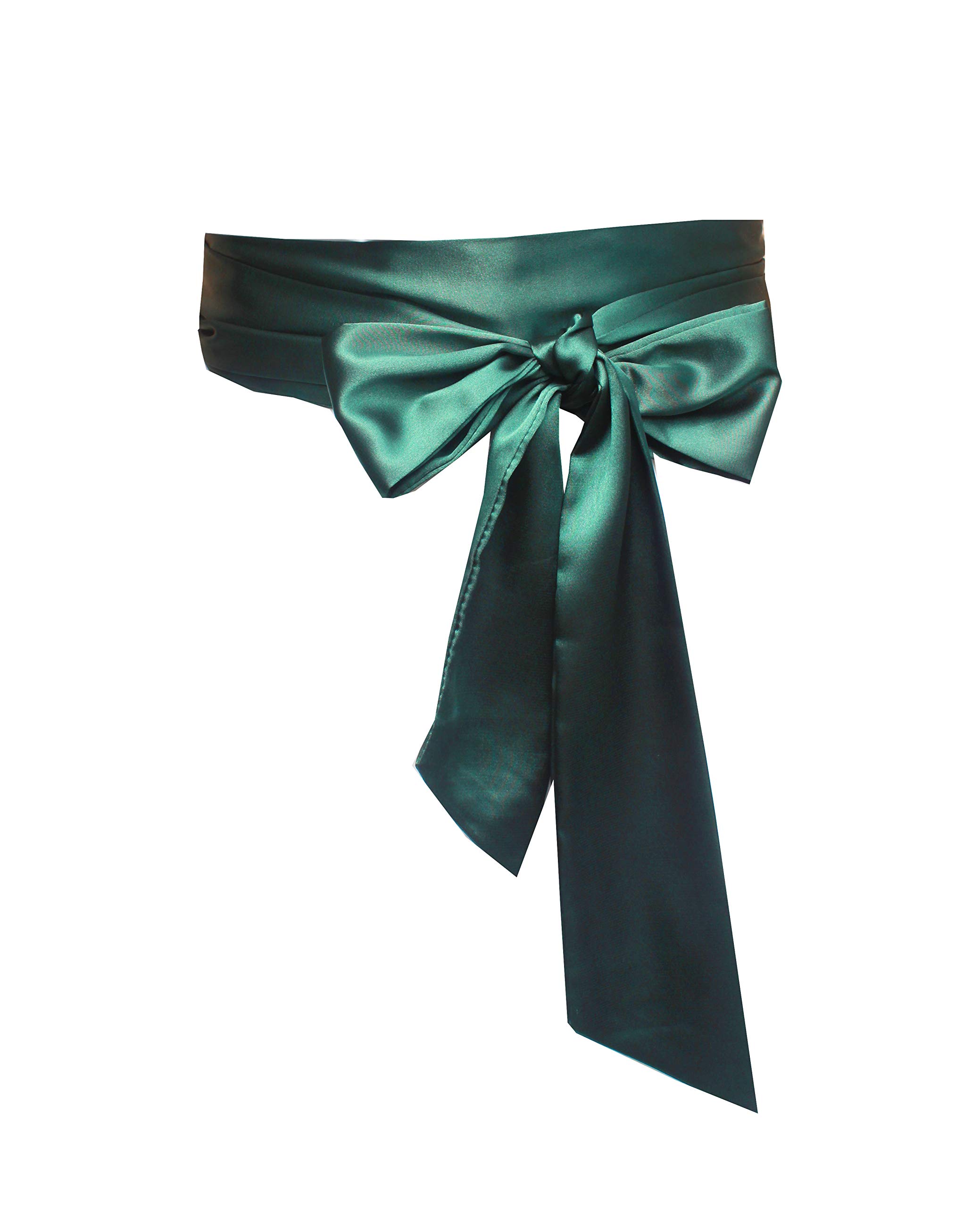 NANIA Wedding satin sash belt for special occasion dress bridal sash (Emerald)