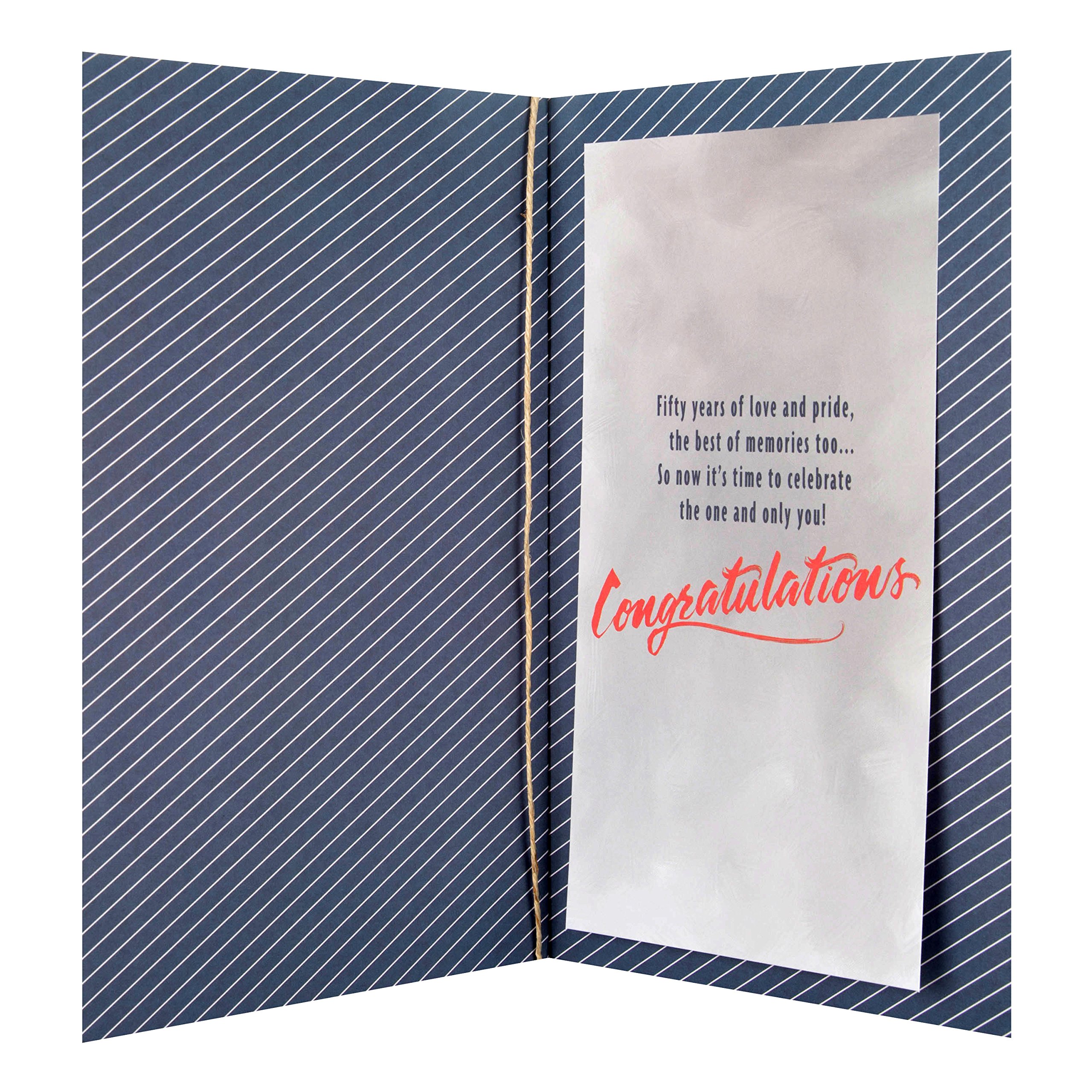 Hallmark Son 50th Birthday Card 'Love and Pride' - Medium