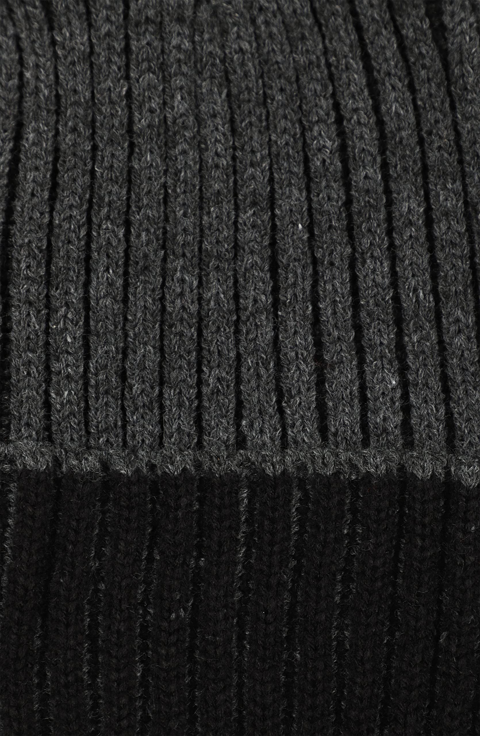 Calvin Klein Men's Double Wide Fisherman Rib Cuff Hat and Glove Set, Gunmetal Heather