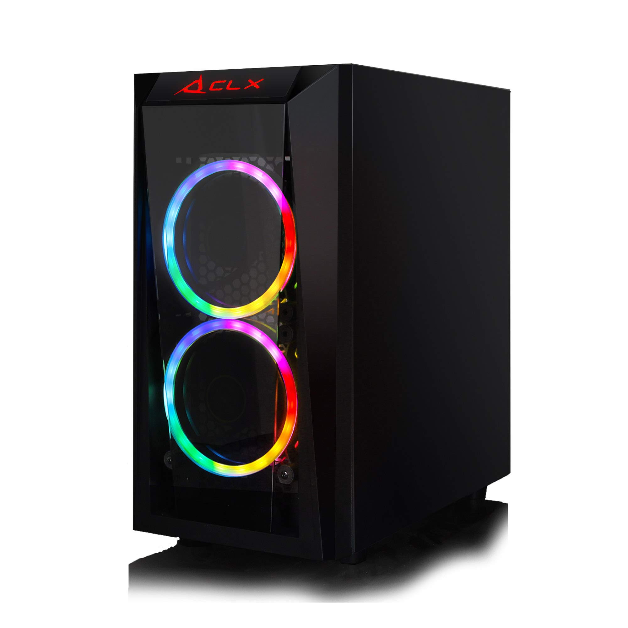 CLX Set VR-Ready Gaming Desktop - Intel Core i7 10700 2.9GHz 8-Core Processor, 16GB DDR4 Memory, GeForce RTX 3060 Ti 8GB GDDR6 Graphics, 240GB SSD, 2TB HDD, WiFi, Windows 11 Home 64-bit, Black