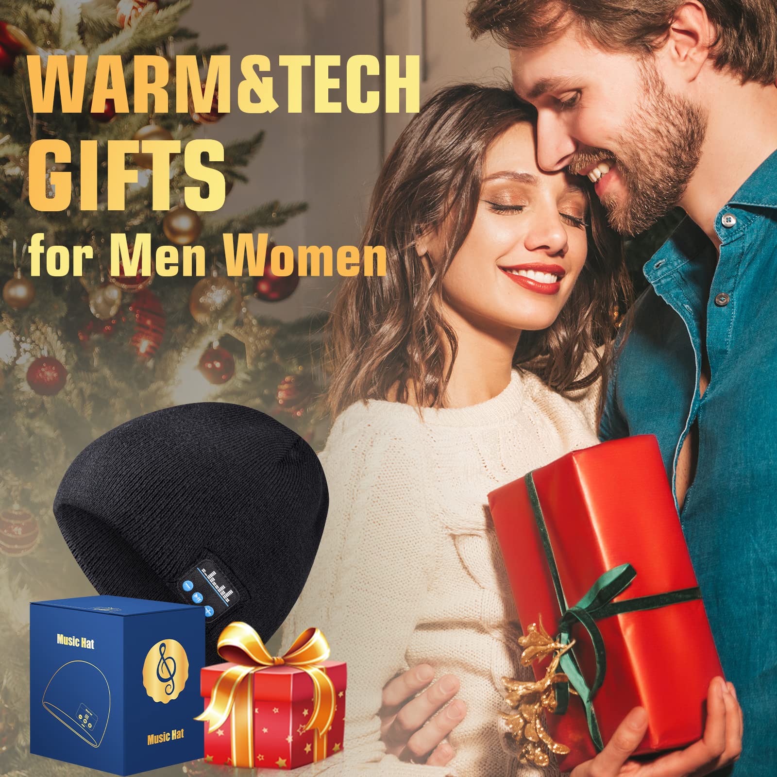 Bluetooth Beanie Hat Mens Gifts - Stocking Stuffers Gifts for Men Women