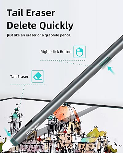 Metapen Stylus Pen M2 for Surface (Premium, 4096 Finest Control, Eraser End) - Work for Surface Pro 7//8/9/X,Surface Go 3/Book 3/Laptop 4/Studio 2, ASUS VivoBook Flip 14, for Creators,Students,Doers