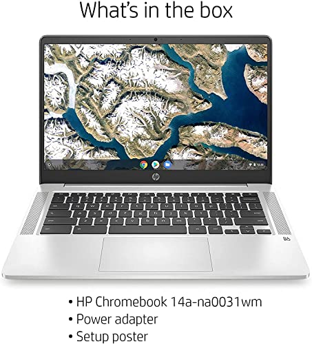 HP Chromebook 14A-NA0031WM 14" 4GB 64GB Intel Pentium Silver N5000 X4 1.1GHz Chrome OS, Silver
