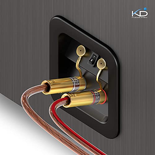 KabelDirekt β Banana Plugs β 5 Pairs (for Speaker Wire, AWG 10-16, Allow Flexible Connection to Speakers, amplifiers, A/V receivers, Power amplifiers & Stereo Systems, Fixing Screws, Gold Plated)