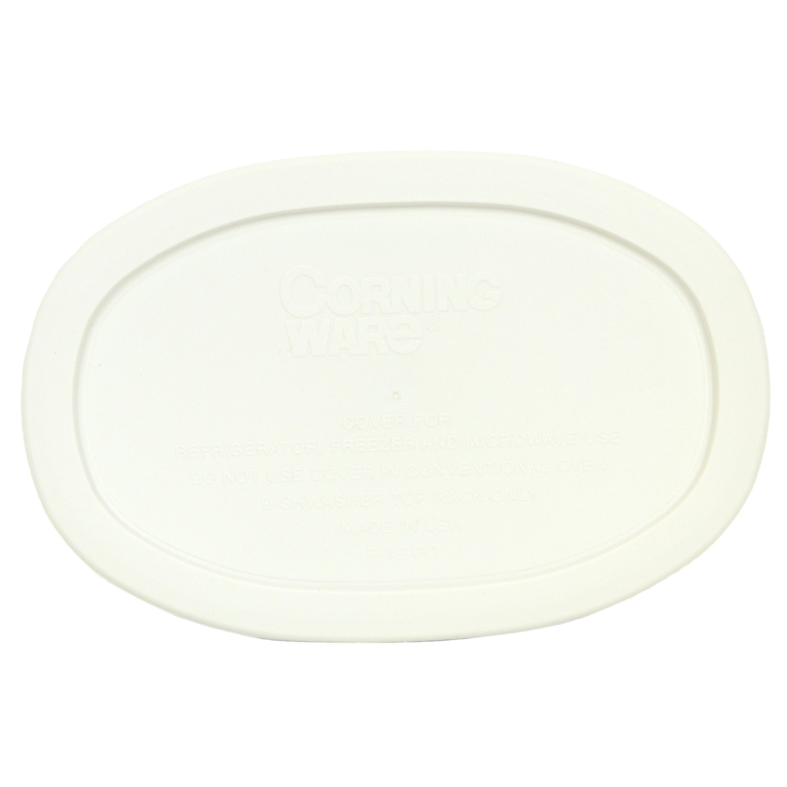 Corningware F-15-PC Oval French White 15-ounce Plastic Lid - 2 Pack