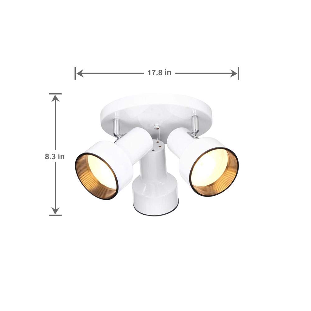 Hampton Bay RO101 3-Light Ceiling Spotlight White, See Picture