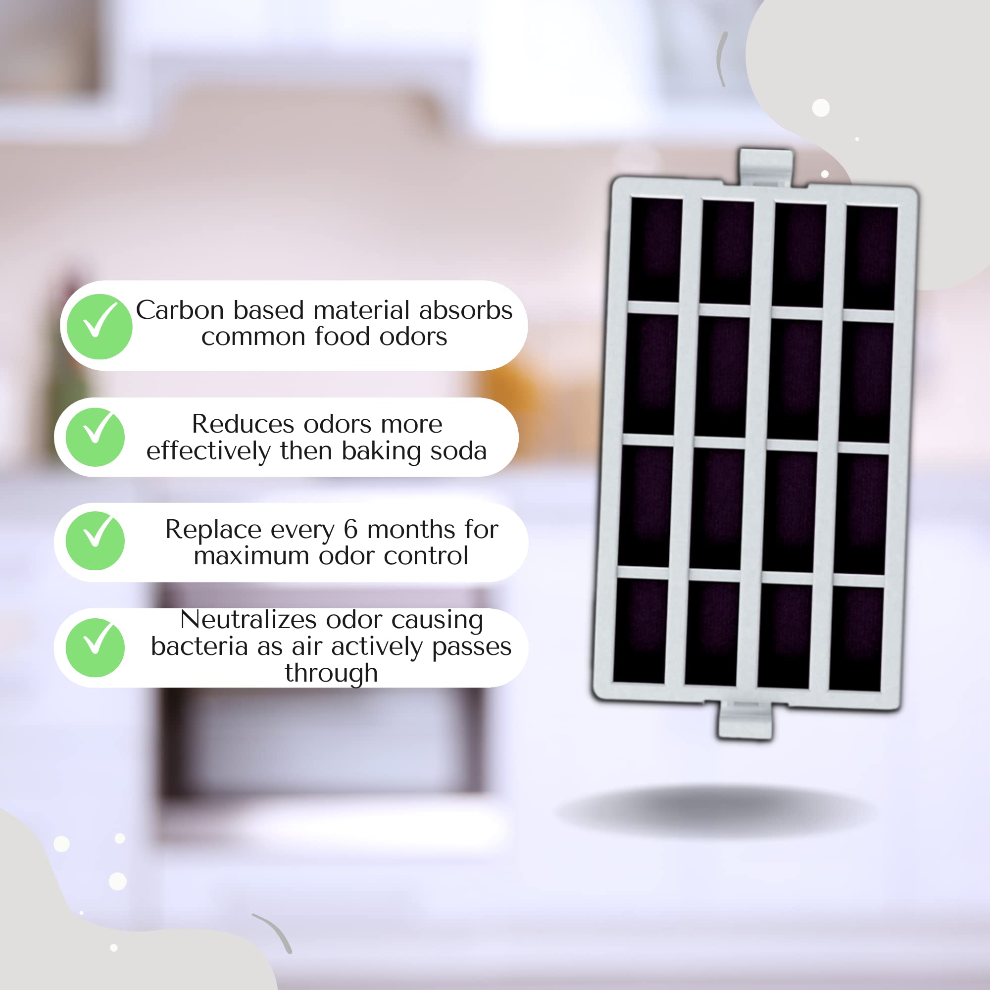 Natural Filters Air Filter, Produce Preserver (6-Pack Bundle) - Refrigerator Replacement Parts
