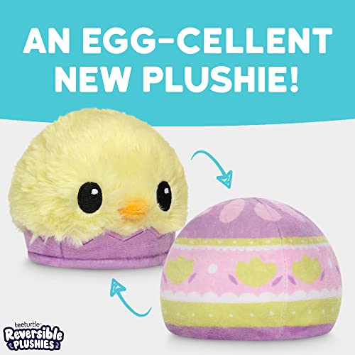 TeeTurtle - The Original Reversible Easter Egg + Chick - Cute Sensory Fidget Stuffed Animals That Show Your Mood - Perfect Easter Basket Stuffer!