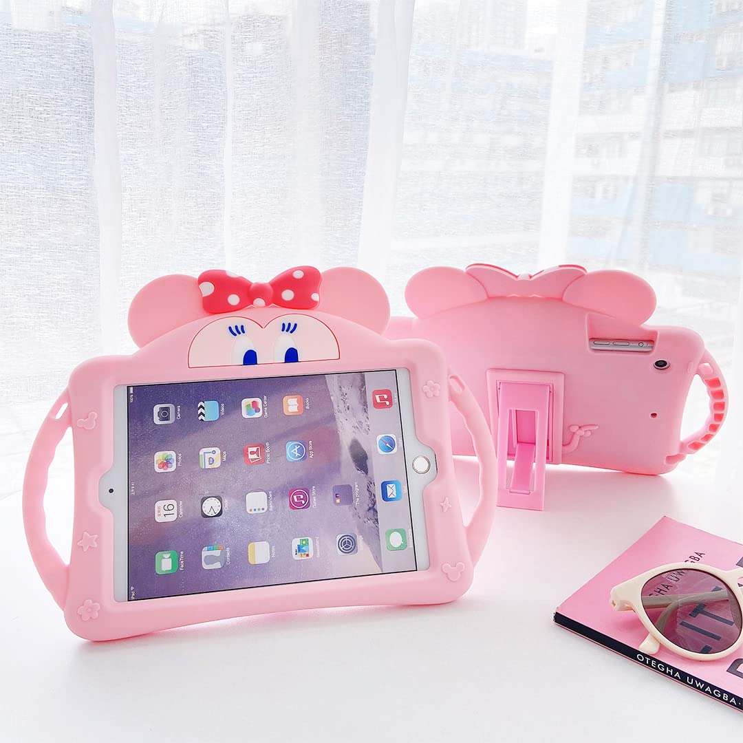 Compatible with iPad 9th Generation Case 2021/iPad 8th Generation Case 2020 10.2 Inch, iPad 7th Gen 2019 Case,Cute Cartoon with Stand Case (Pink)