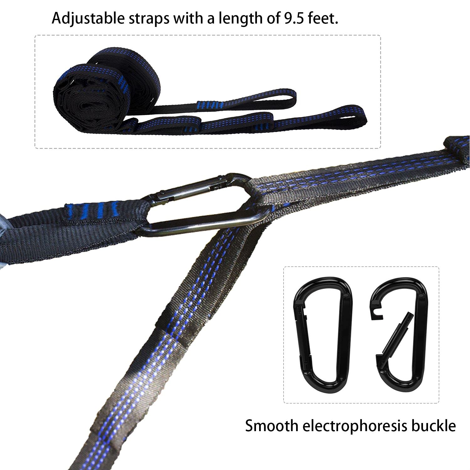 Camping Hammock, Portable Outdoor Hammocks for Camping, Hiking, Travel, Beach, Backyard