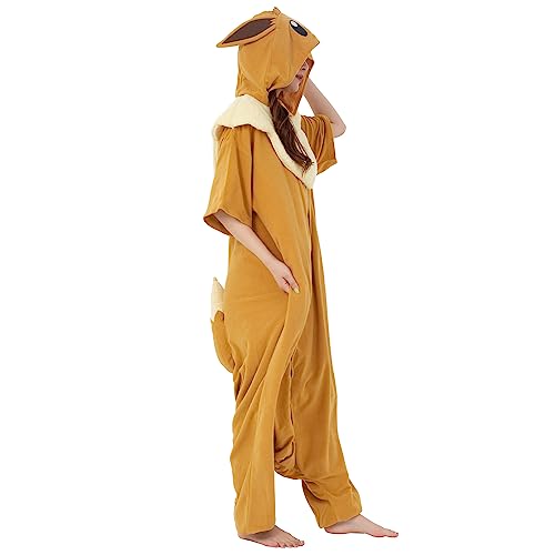 SAZAC Kigurumi - Pokemon - Eevee - Summer Onesie Jumpsuit Halloween Costume (X-Large)