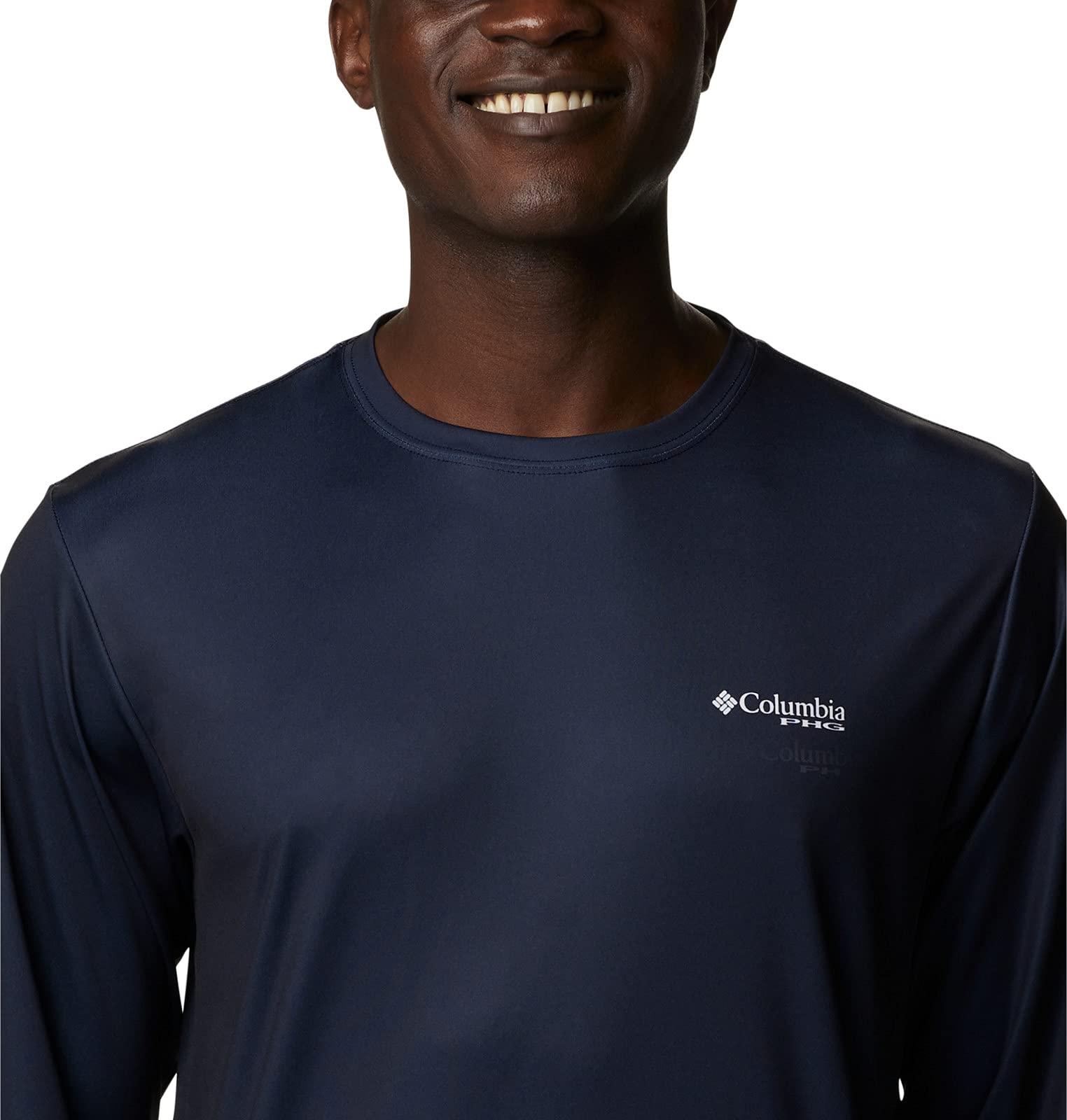 Columbia Men's Big & Tall PHG Terminal Shot LS, Collegiate Navy/White Game Flag, 3X B&T