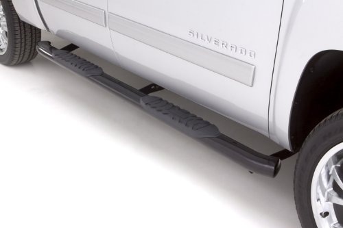 Lund 23876499 Black Steel 5" Oval Curved Nerf Bars for 2009-2018 Dodge Ram 1500 Quad Cab,Large