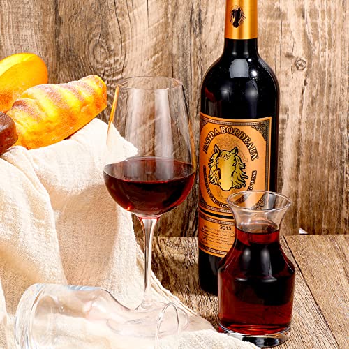 Single Serving Wine Carafe Glass Mini Carafe Individual Wine Decanter Small Carafe for Wine Dinner Parties Tastings Bars Restaurants(12 Pack, 6.5 oz)