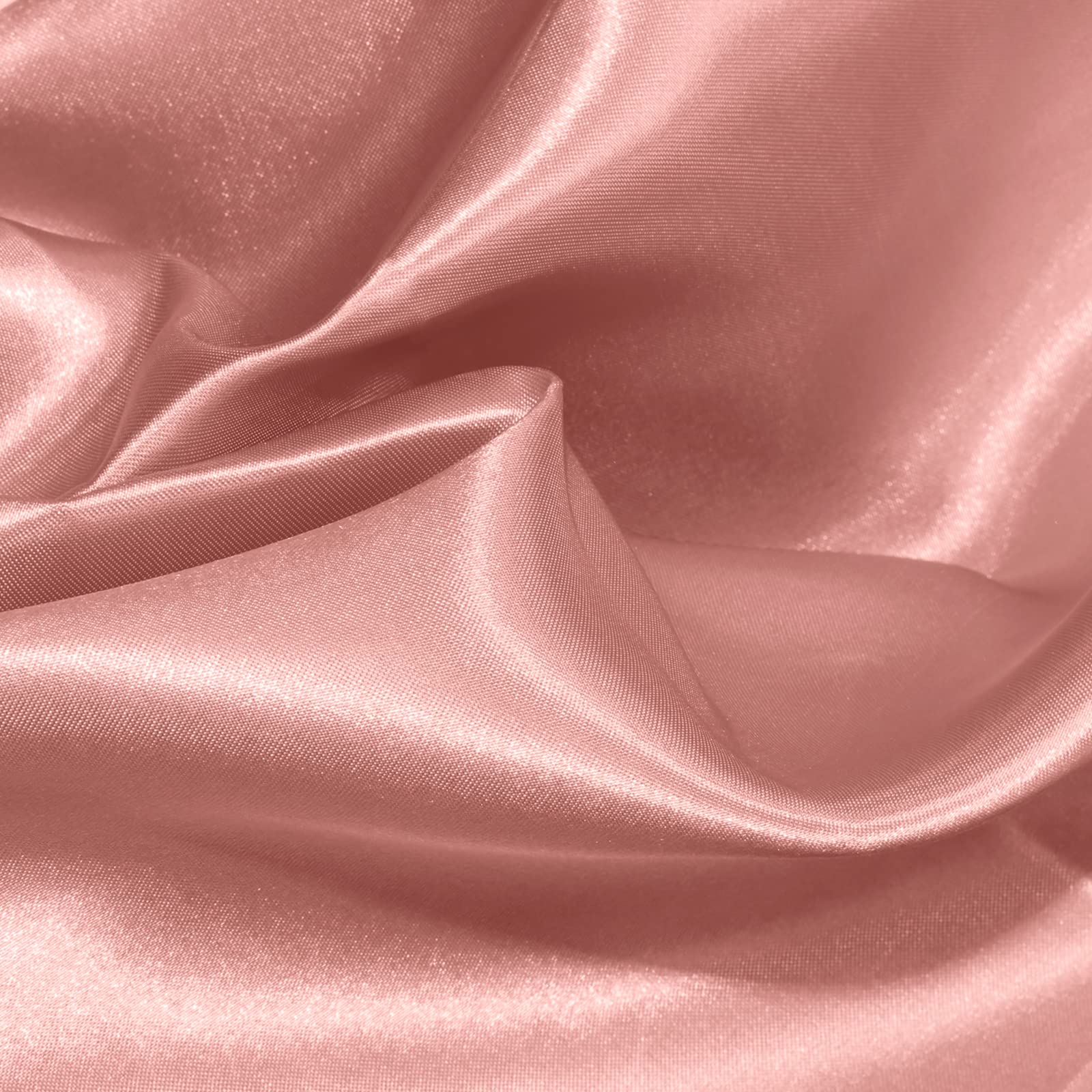 VACVELT Satin Fabric by The Yard, 60 Inch Wide Rose Gold Satin Fabric Shiny & Soft Cloth Fabric, Silky Satin Fabric for Bridal Dress, Wedding Decorations, Crafts, Sewing, Draping (2 Yards)