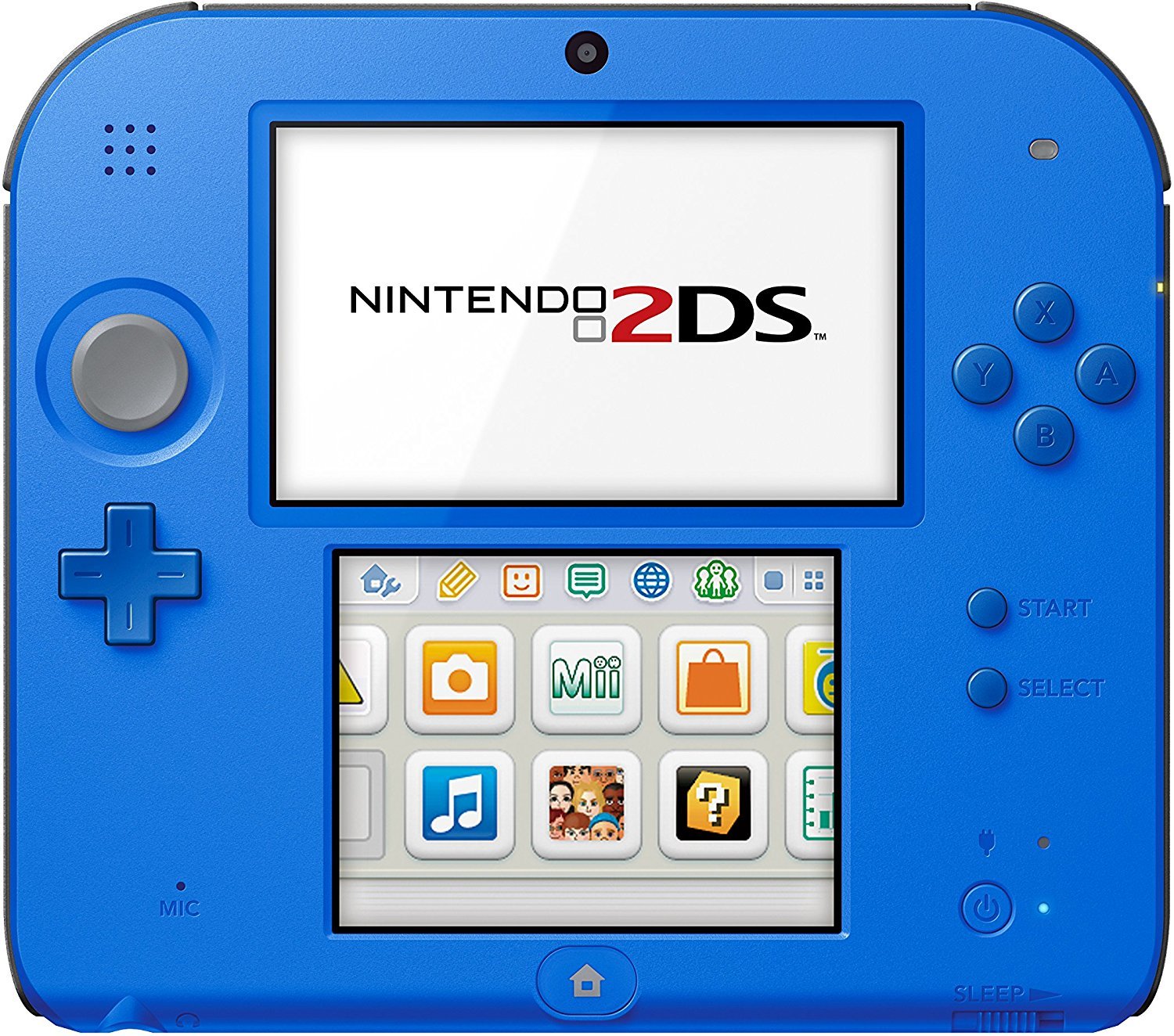 Nintendo 2DS Bundle (2 Items): Nintendo 2DS Electric Blue 2 w/Mario Kart 7 and Tomee AC Adapter