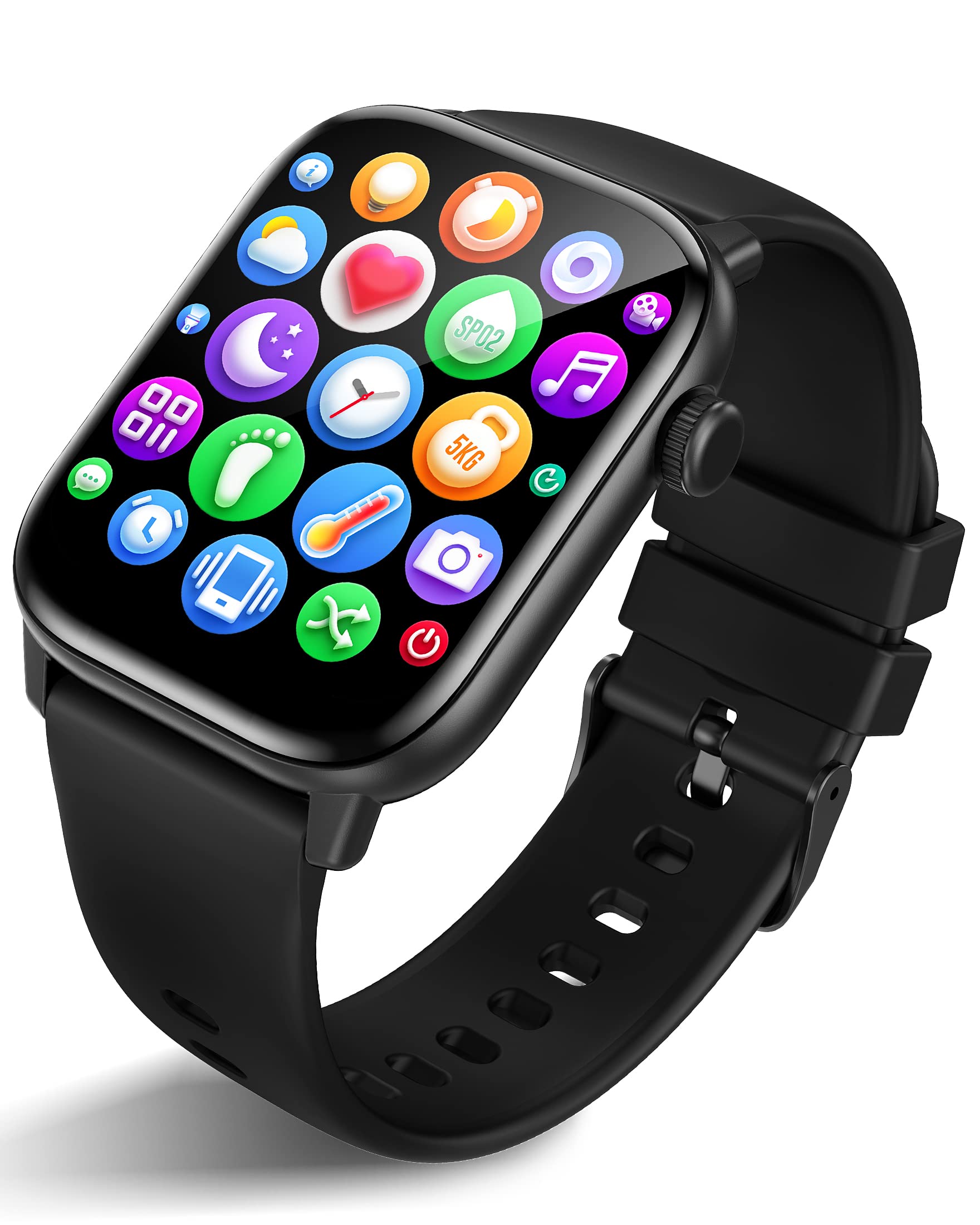 Lightweight Smart Watch for Men and Women - Fitness Tracker Smartwatch Compatible with Android/iOS, Sleep & Heart Rate Monitoring, Blood Oxygen, Weather, IP68 Waterproof, 8 Sport Mode, 1.69" Display