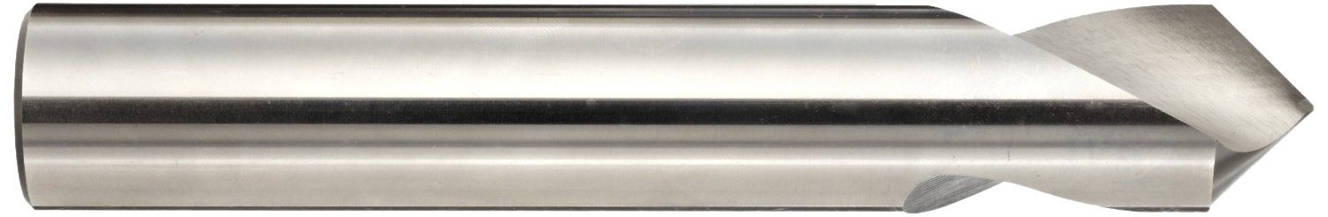 YG-1 - 0121L High Speed Steel NC Spotting Drill Bit, Uncoated (Bright), Straight Shank, Slow Spiral, 90 Degree, 3/16" Diameter x 2-7/16" Length (Pack of 1)