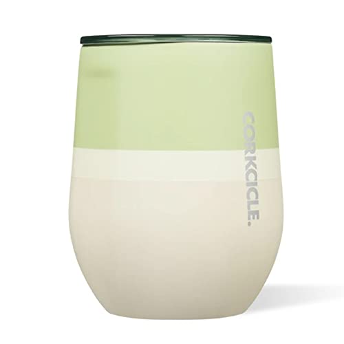 Corkcicle Star Wars Baby Yoda Grogu Stemless Wine Beverage Tumbler, Triple Insulated Stainless Steel, Easy Grip, Non-slip Bottom, Keeps Beverages Chilled for 9 Hours, Reusable Cup with Lid, 12 oz