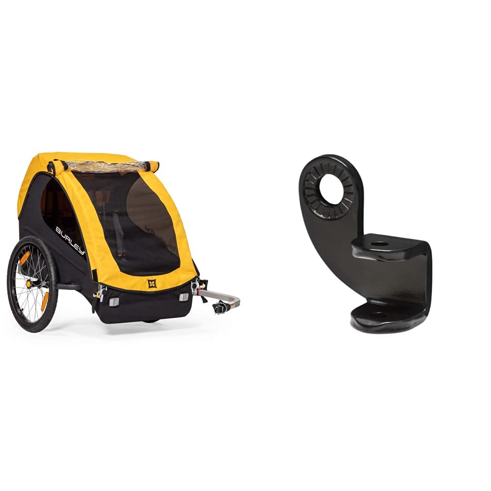 Burley Design Bee Bike Trailer, Yellow and Burley Design 12.2MM Steel Hitch Bundle