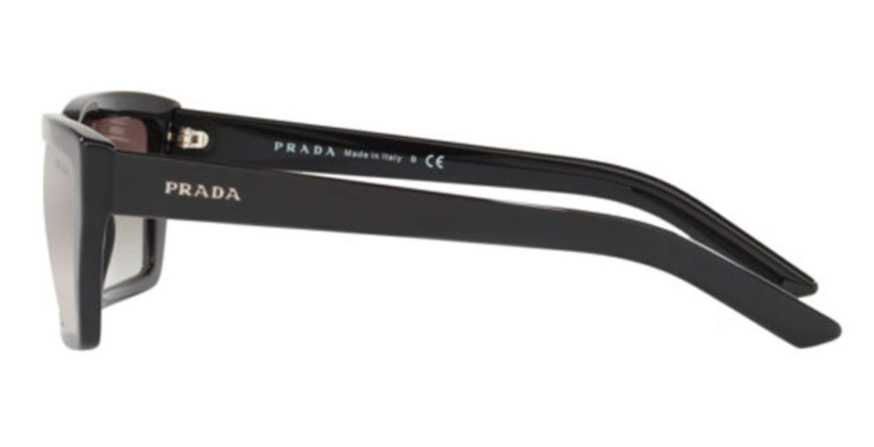 Prada 0PR 04VS Black/Gradient Light Brown/Mirror Gold One Size