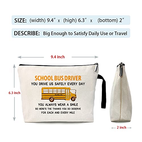 School Bus Driver Cosmetic Bag,Gift for School Bus Driver ,School Bus Driver Appreciation Gift,Thank You Gift for School Bus Driver,School Bus Driver Retirement Gift,End of The School Year Gift