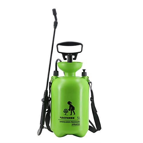 Lawn and Garden Portable Sprayer, 1.3 Gallon - Pump Pressure Sprayer Includes Shoulder Strap, 5L