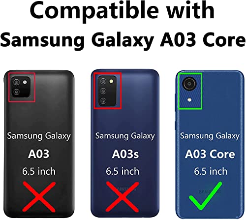 M MAIKEZI Samsung A03 Core case,Galaxy A03 Core case,with HD Screen Protector, Shock-Absorption Flexible TPU Bumper Soft Rubber Protective Case Cove for Samsung Galaxy A03 Core (Black Brushed TPU)