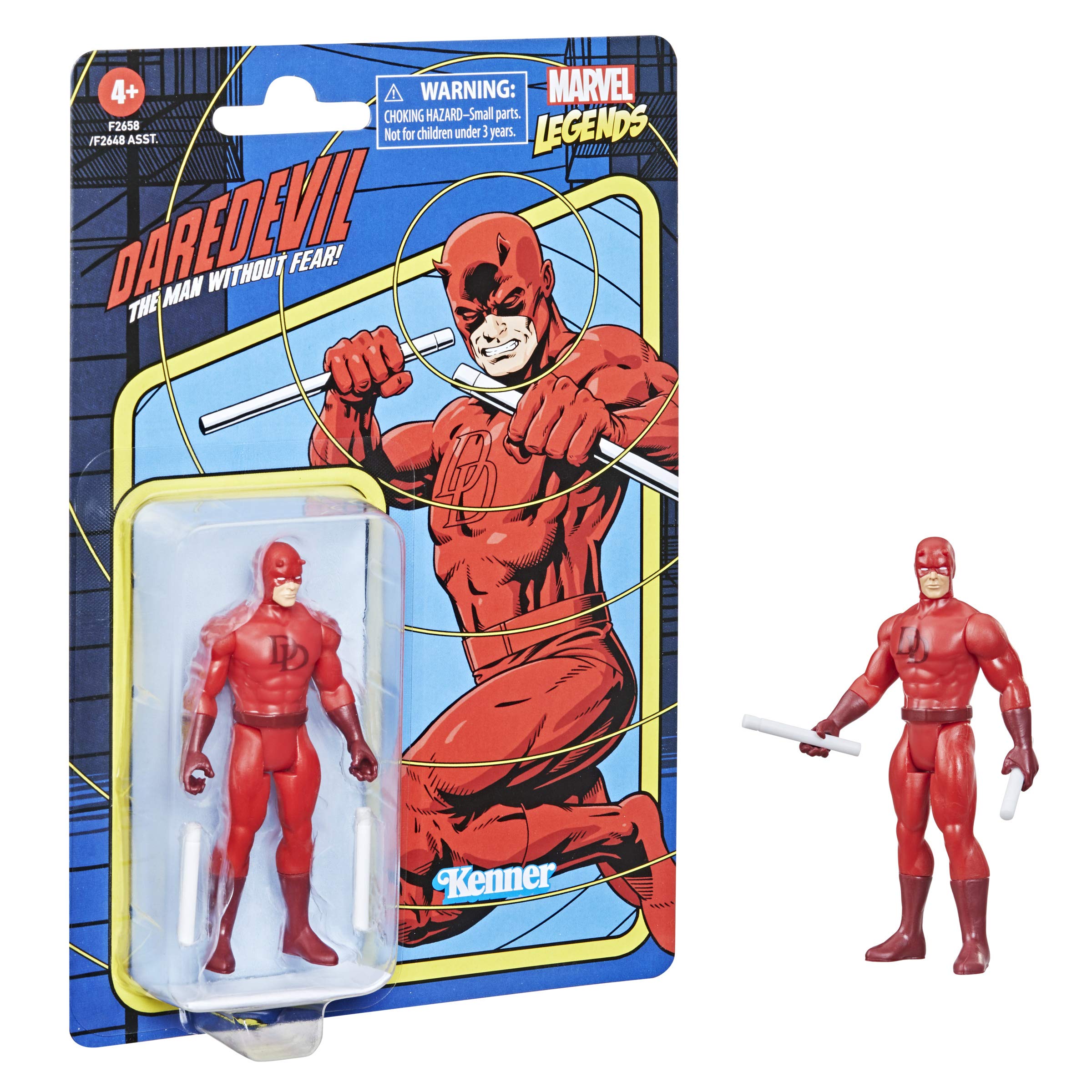 Marvel Hasbro Legends 3.75-inch Scale Retro 375 Collection Daredevil Action Figure Toy