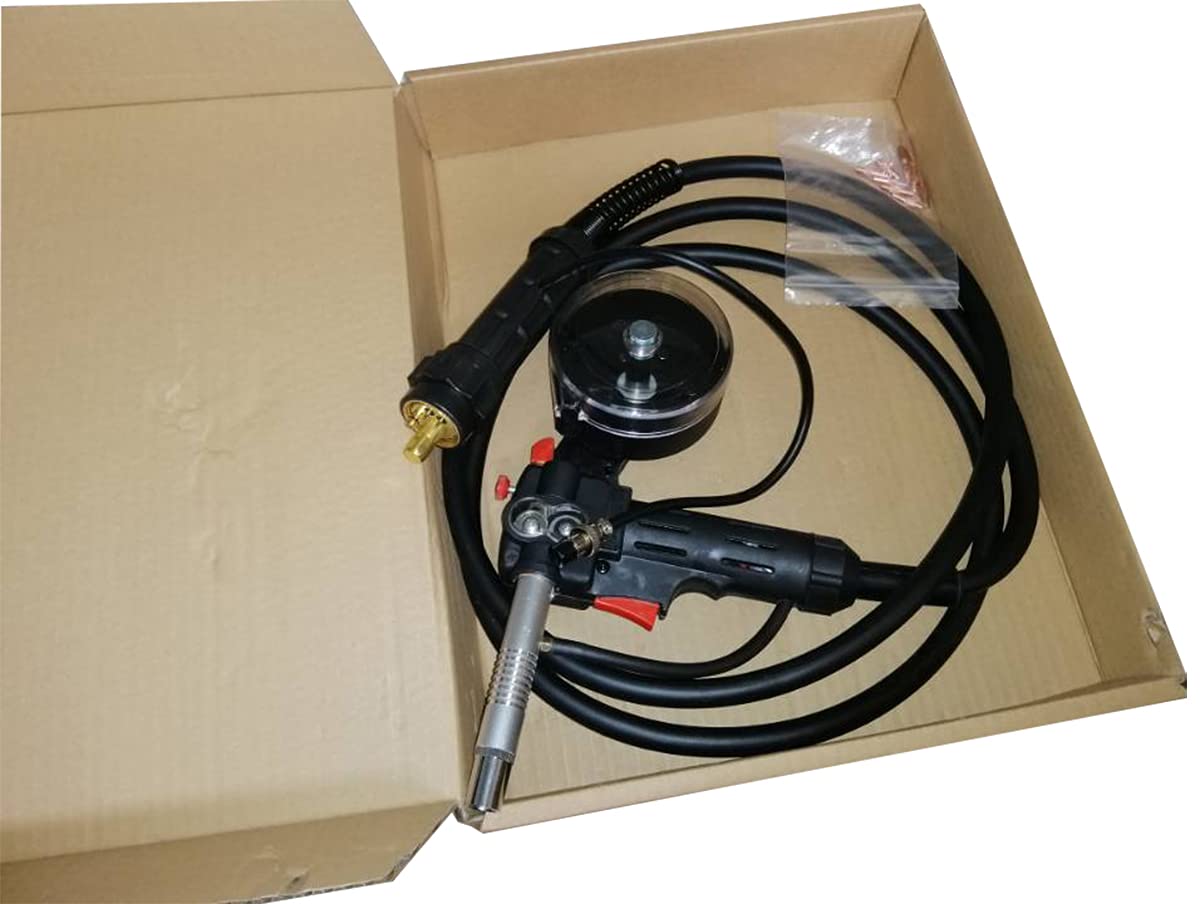 PreAsion 200Amp Euro Aluminum Spool Gun MIG Aluminum Welding Torch Fit Euro Connection MIG Welder Welding Machine with 9.8ft Cable DC24V for Professional Welder