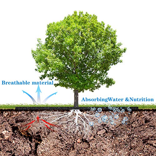 EBaokuup 20 Pack 16.5 Inch Non-Woven Tree Mulch Ring - Degradable Tree Protector Mat, Reusable Tree Weed Barrier Mat for Weed Control Root Protection