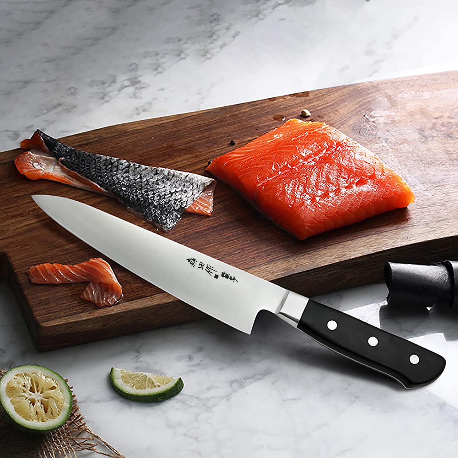 CHUYIREN Sharp Sushi Knife for Kitchen 9.5 inch and 10.6 inch