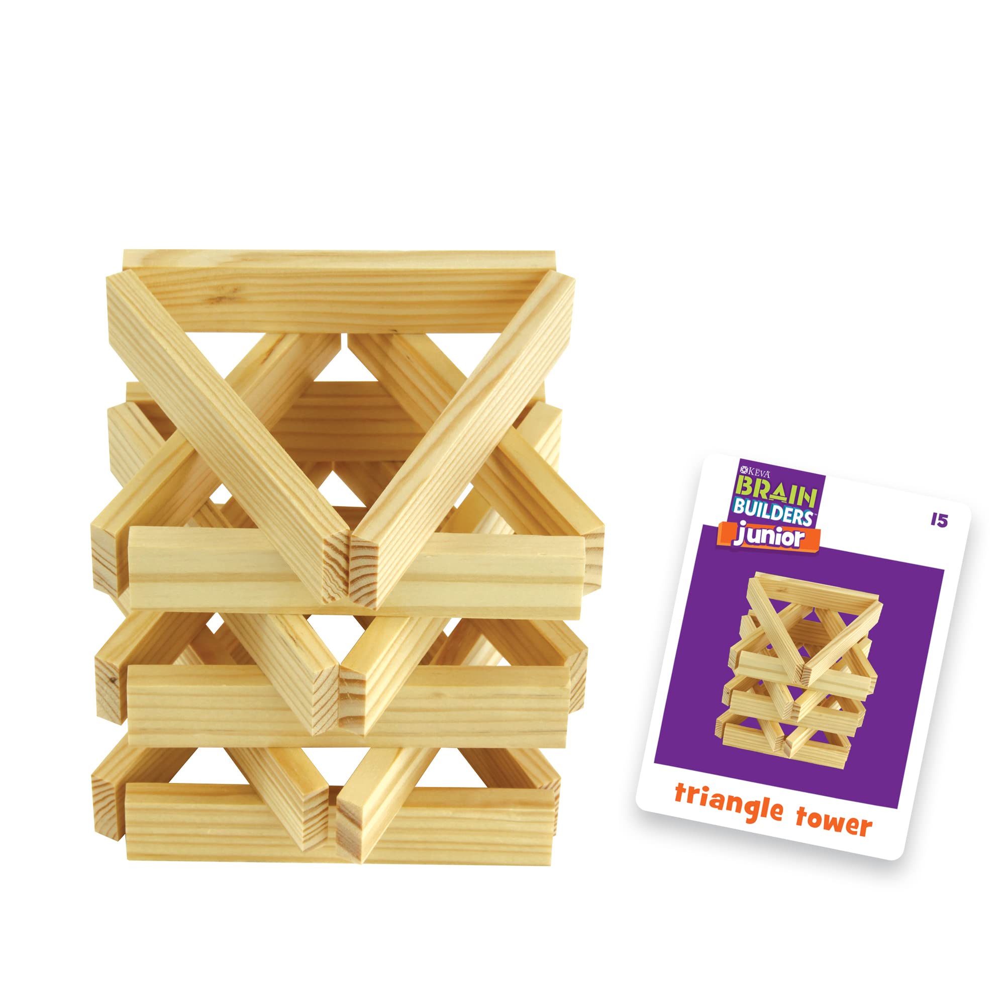 MindWare KEVA Brain Builders Set of 2: Original KEVA Brain Builders and KEVA Brain Builders Junior β Great Addition to STEM Building Toys and Classroom Games β 40 Planks & 70 Puzzles Total