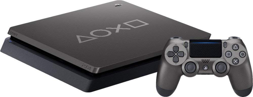Playstation 4 Slim 2TB SSD Limited Edition Days of Play Steel Black Console with Controller Bundle Enhanced with Fast Solid State Drive (Renewed)