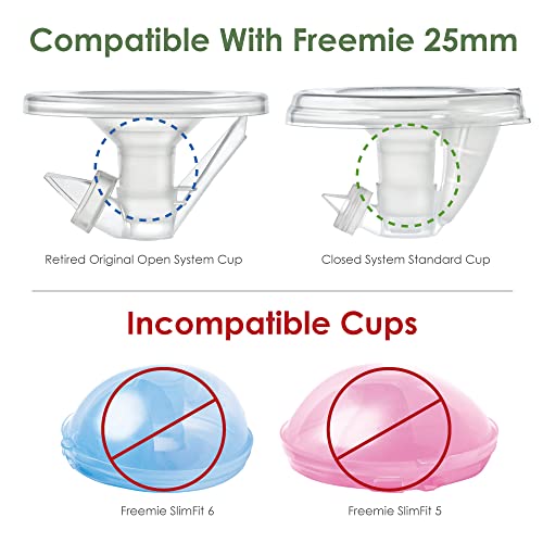 Maymom 15mm Flange Inserts (Long) Compatible with Medela 24mm PersonalFit Shield, Spectra 24mm, Freemie 25mm Cup, Compatible with Momcozy Wearable 24mm Cup (S9, S10, S12), Willow Willow Go Flange