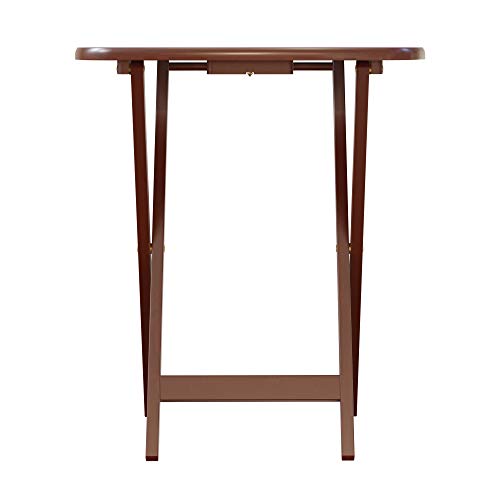 Winsome Lucca Snack Table, 22.83"W x 25.79"H x 15.67"D, Brown