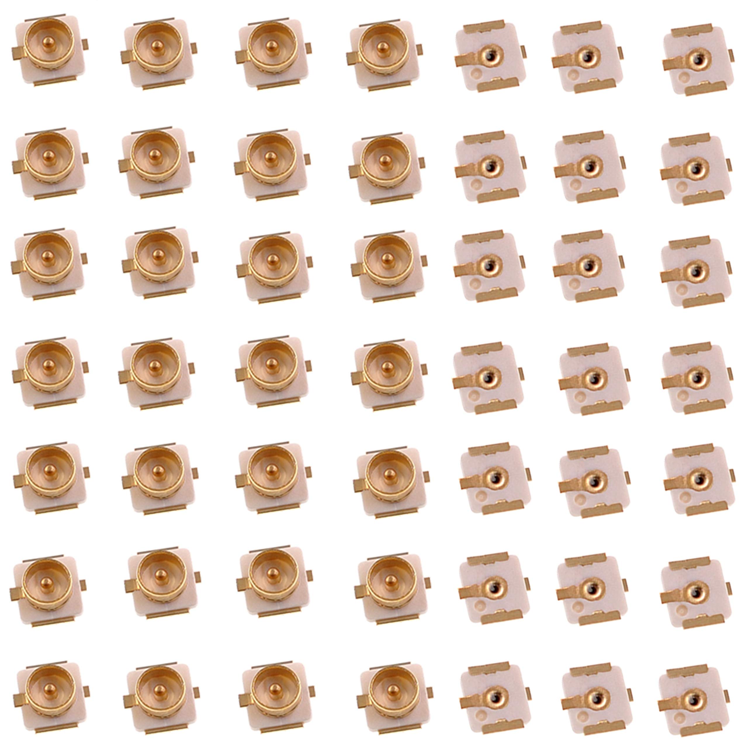 Oiyagai 50Pcs IPEX I-PEX MHF1 IPEX IPX U.FL SMD SMT Solder for PCB Mount Socket Jack Female RF Coaxial Connector