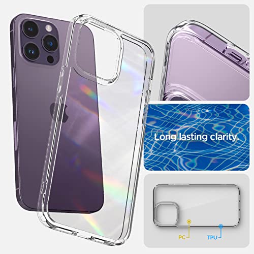 Spigen Ultra Hybrid iPhone 14 Pro Max Case, Anti-Yellowing, Military Grade Drop Protection - Crystal Clear
