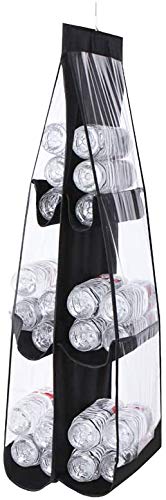ThunderStar Hanging Closet Organizer Dust-Proof Storage Wardrobe Handbag Holder, Dual-Sided 6 Clear See-Through Pockets