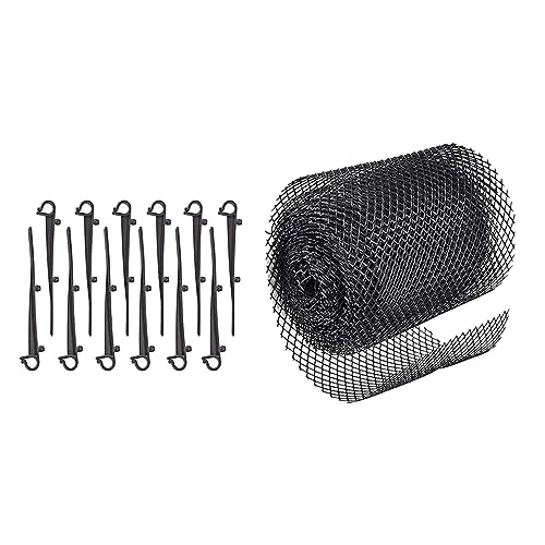Leaf Guard Mesh Gutter, Downspout Protectors 6M Debris with Fixed Hooks, Multipurose Roof Leaf Guard Mesh Strainer for Outdoor, Balcony Parts
