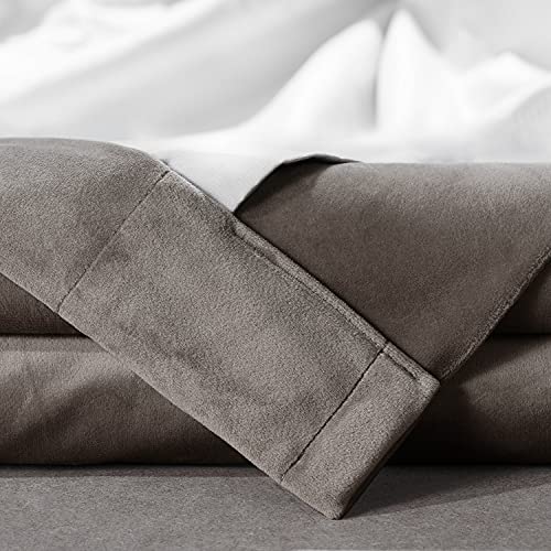 HPD HALF PRICE DRAPES Blackout Solid Thermal Insulated Window Curtain 50 X 96 Signature Plush Velvet Curtains for Bedroom & Living Room (1 Panel), VPYC-SBO161209-96, Library Taupe