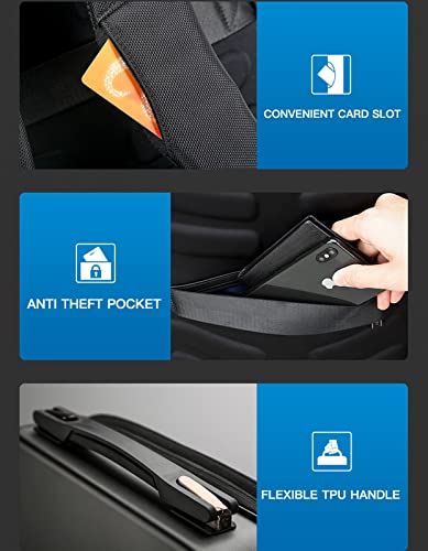 Gaming Laptop Backpack with USB Charging Port TSA Lock for Men,Hard Shell Expandable Business Backpack Fits 17.3 Inch Notebook Computer,black