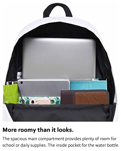 HotStyle SIMPLAY Classic School Backpack Bookbag, White