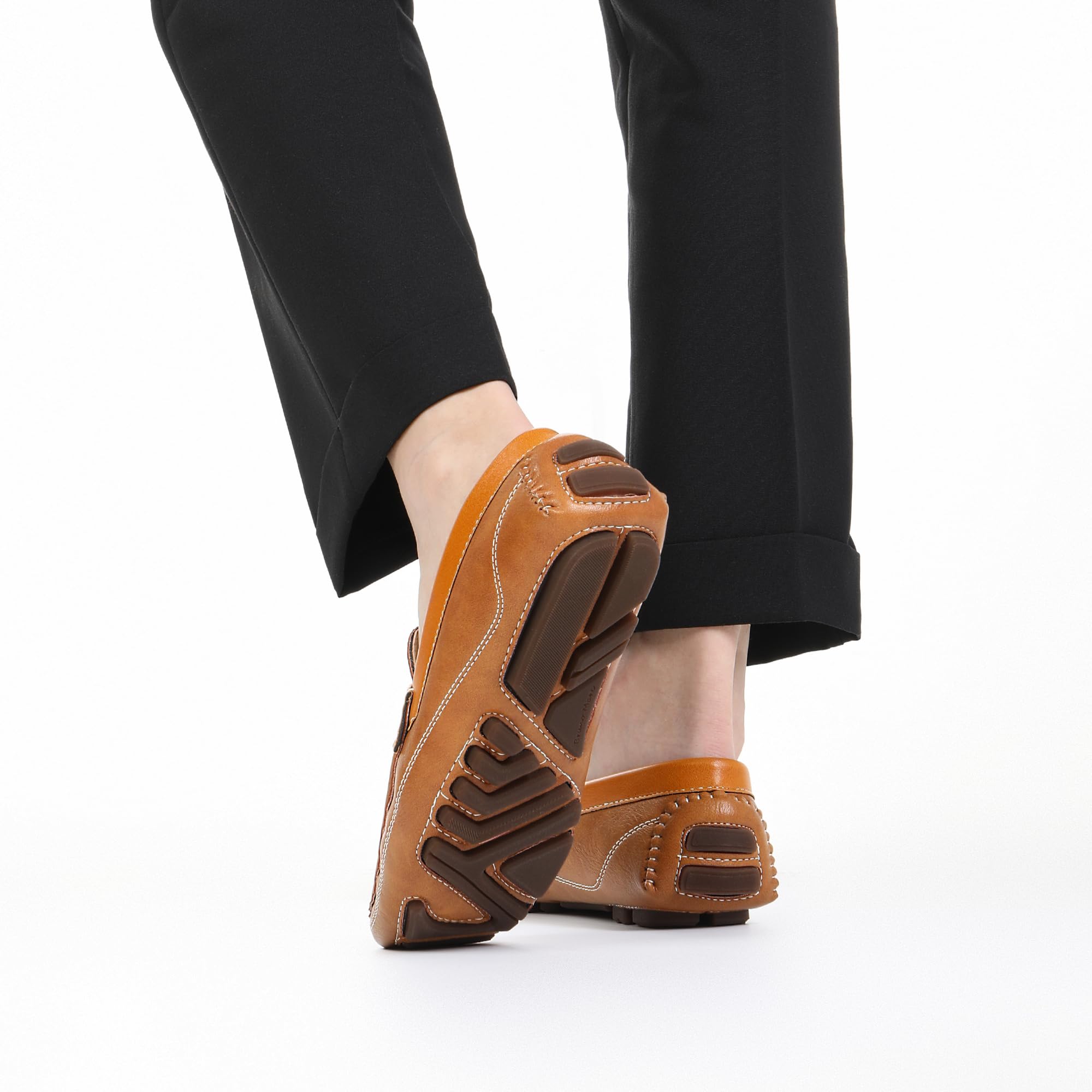 Bruno Marc Men's Tan Driving Moccasins Penny Loafers Slip on Loafer Shoes Size 15 BM-Pepe-3