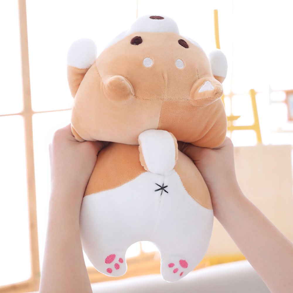 MISS TUTU Shiba Inu Dog Super Soft Plush Throw Pillow Lifelike Animal Pillows Plush Toy