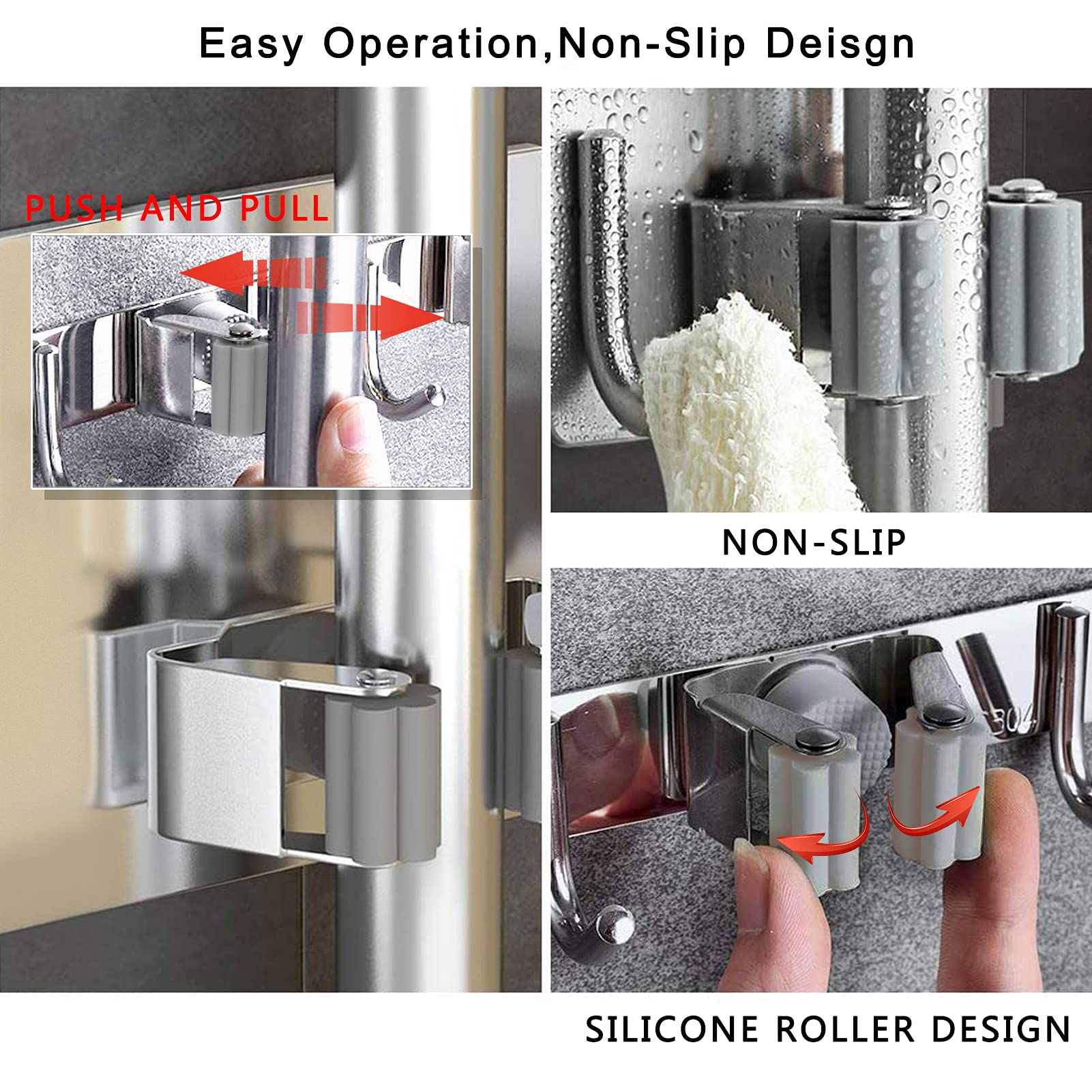 during Broom And Mount Holder Wall Mount, Metal Garage Organizer Garden Tool Organizer Hook, Garage System Organizer Storage Wall Rack Kitchen Tool Organizer